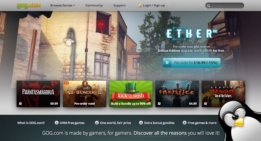 Le support pour Linux arrive sur Good Old Games | Geeks and Com'