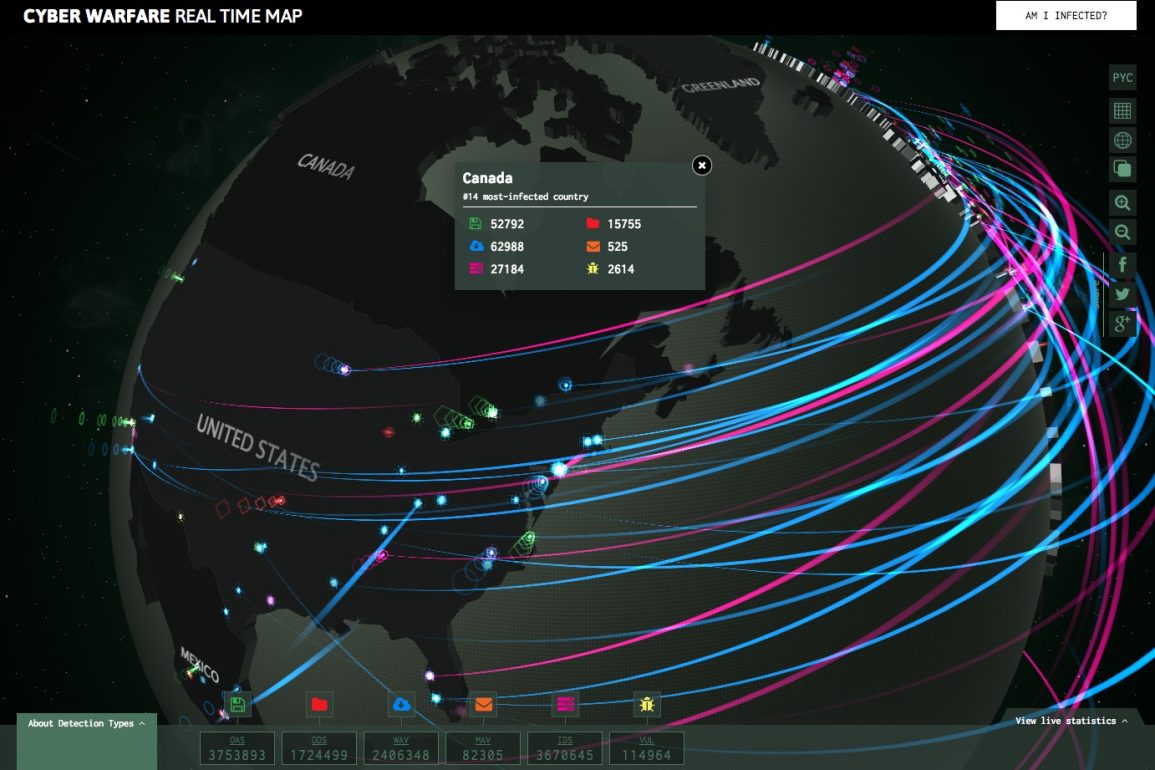 Kasperky cartographie les cyberattaques en temps réel à travers le ...