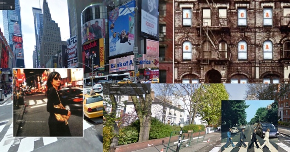 Des pochettes d'albums remises en contexte dans Google Street View ...