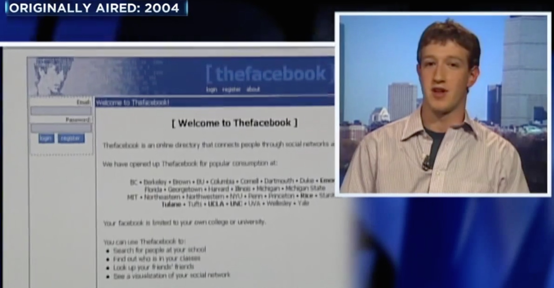 The Facebook : quand Mark Zuckerberg présentait son réseau social sur ...